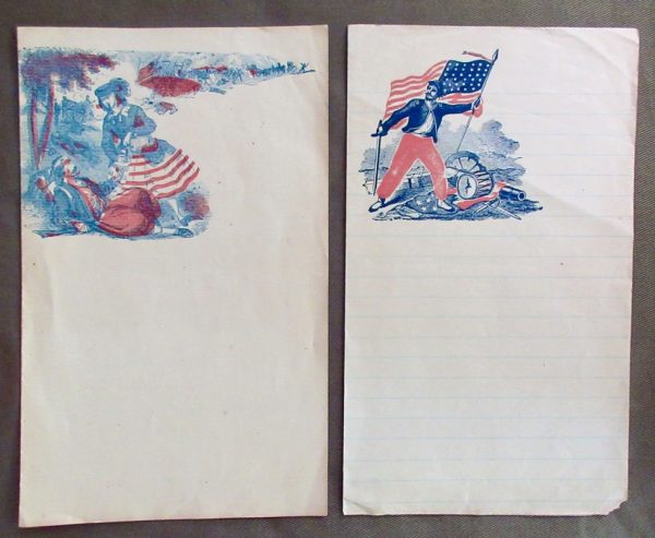 Lot of Four Civil War Patriotic Covers & Stationery -All With Zouave ...