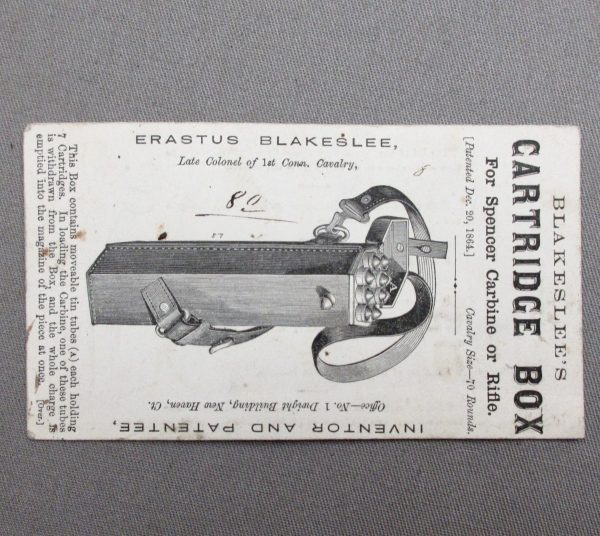 A RARE “Blakeslee’s Cartridge Box Advertising Card | J. Mountain Antiques