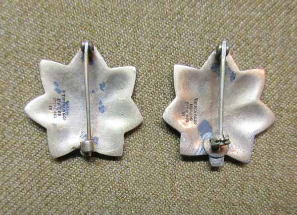 Pair of TIFFANY & Co. Lieutenant Colonel’s Oak Leaves. | J. Mountain ...