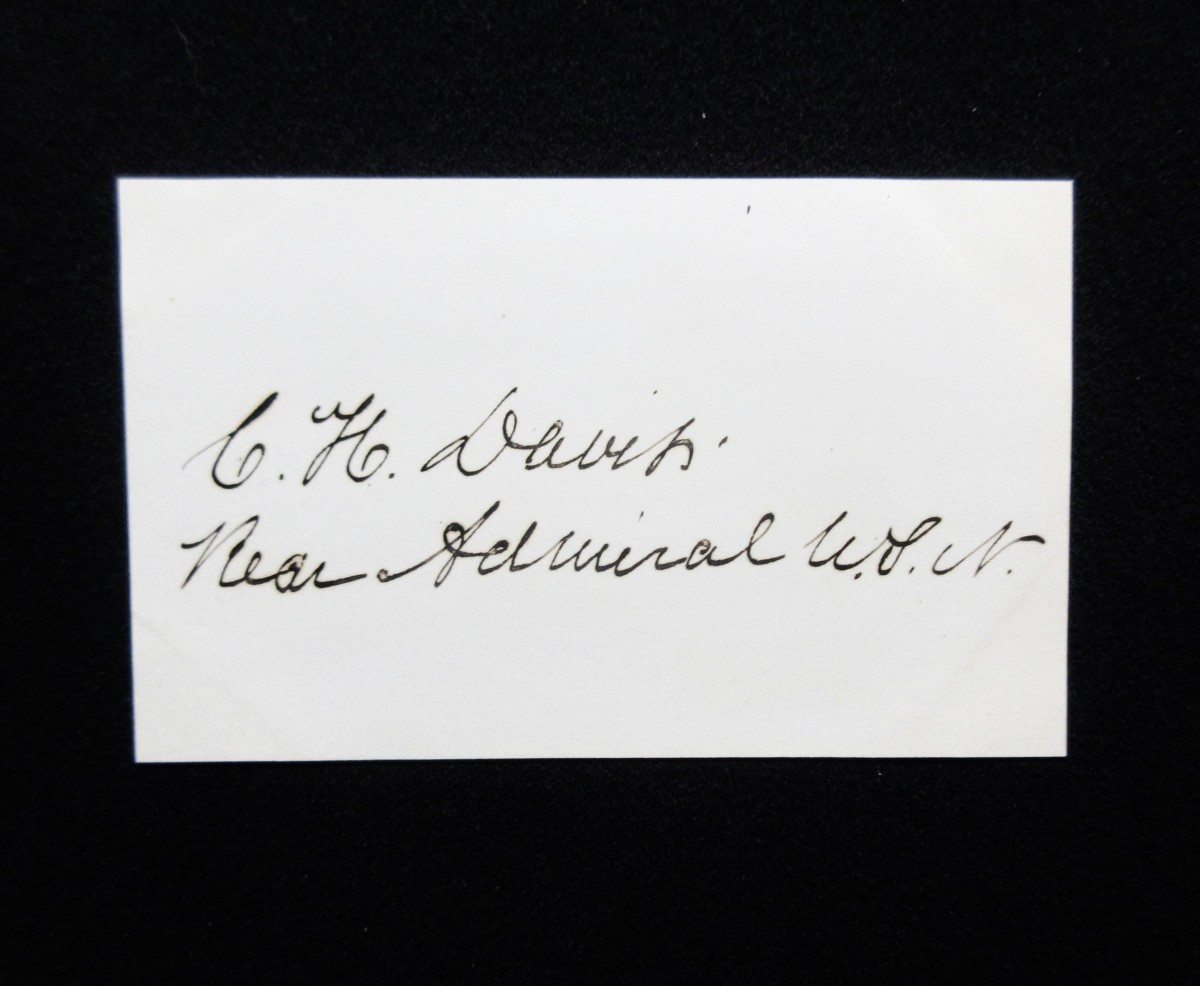 Autographed Card By Rear Admiral Charles Henry Davis, USN SOLD | J ...