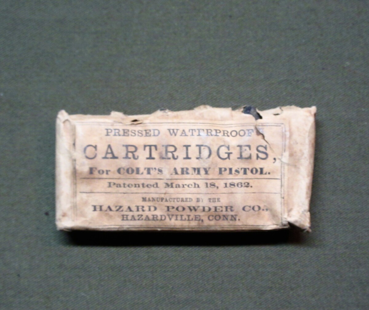 Colt’s Army Pistol Cartridges – Hazard Powder Co. – SOLD | J. Mountain ...