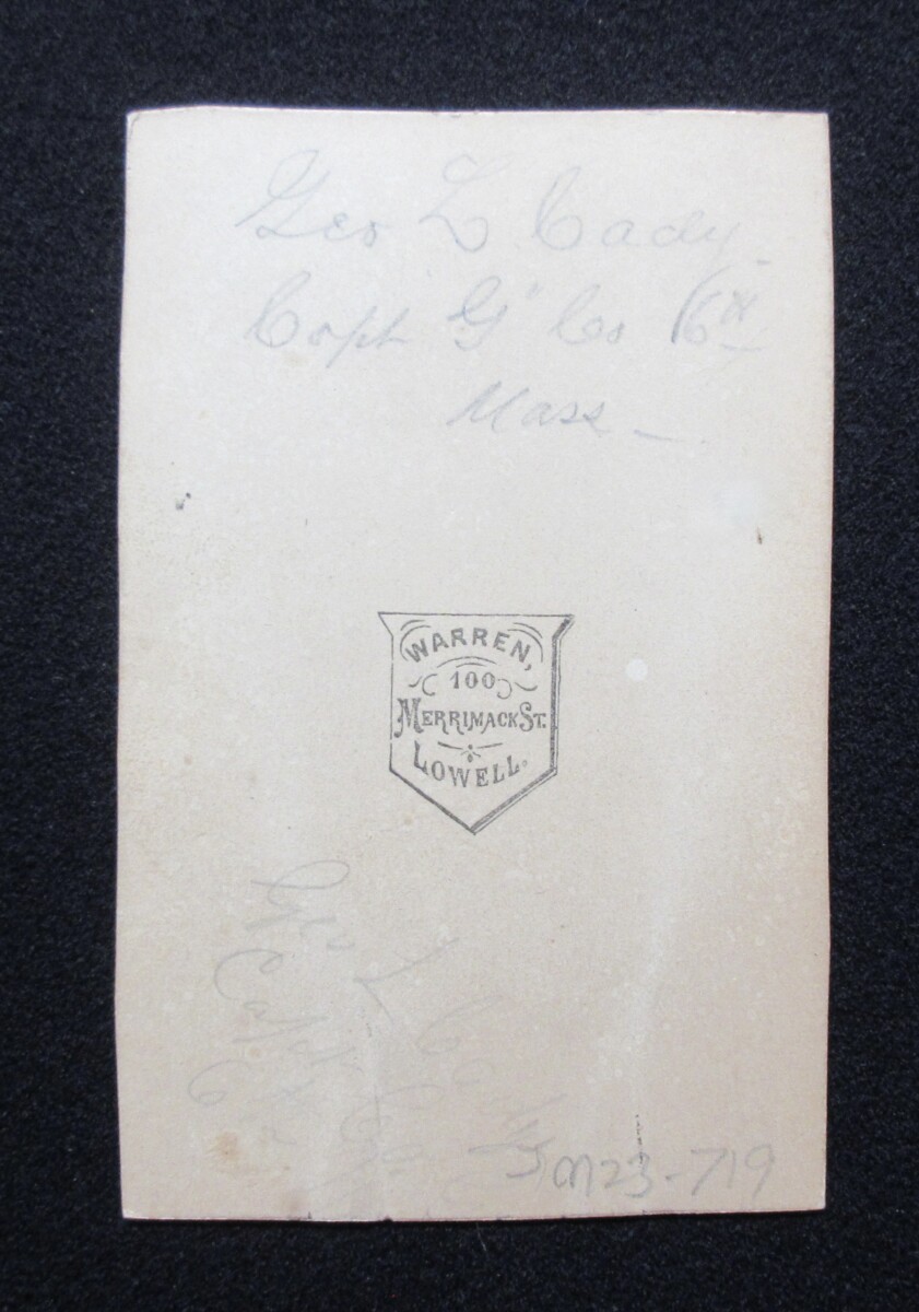 CDV – Captain George L. Cady, 6th Massachusetts Infantry SOLD | J ...