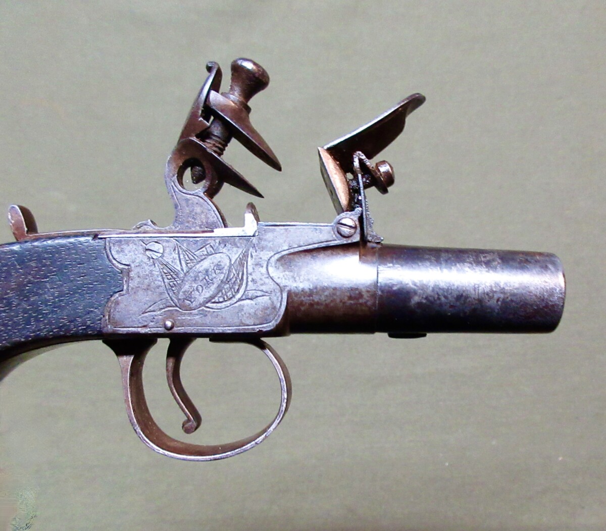 BRUNTON / York, England Box Lock Pistol – SOLD | J. Mountain Antiques