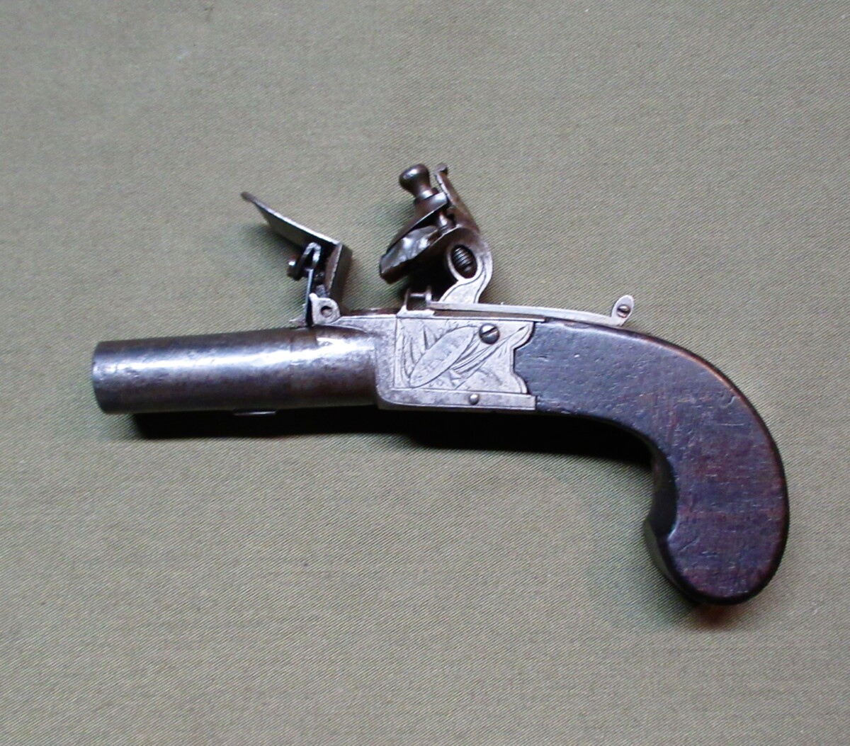 SHARPE / London Flint Box Lock Pistol. | J. Mountain Antiques