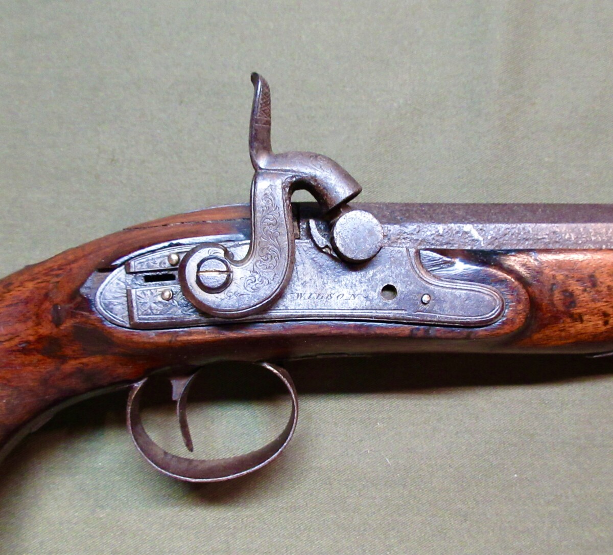 Walnut Stocked Percussion Horse Pistol Circa 1840-50s. | J. Mountain ...