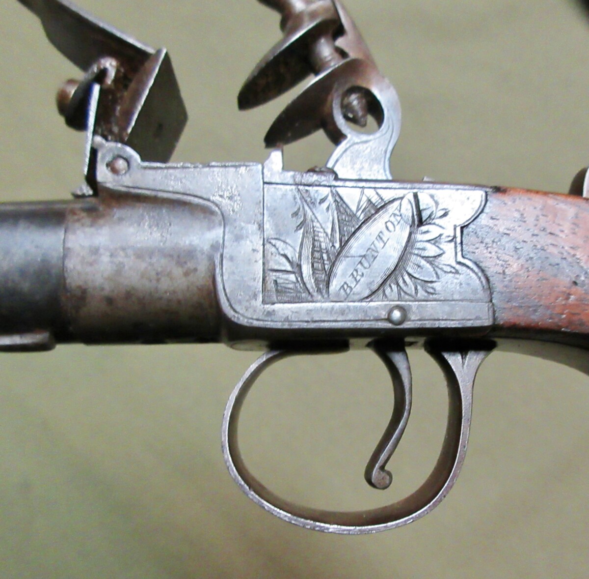 BRUNTON / York, England Box Lock Pistol – SOLD | J. Mountain Antiques