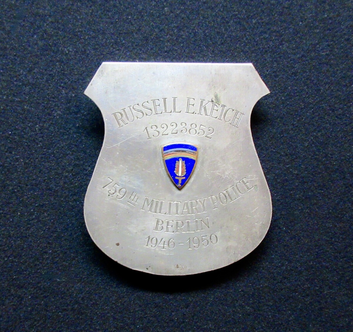 759th Military Police Silver Shield – Berlin 1946 – 1950 -SOLD | J ...