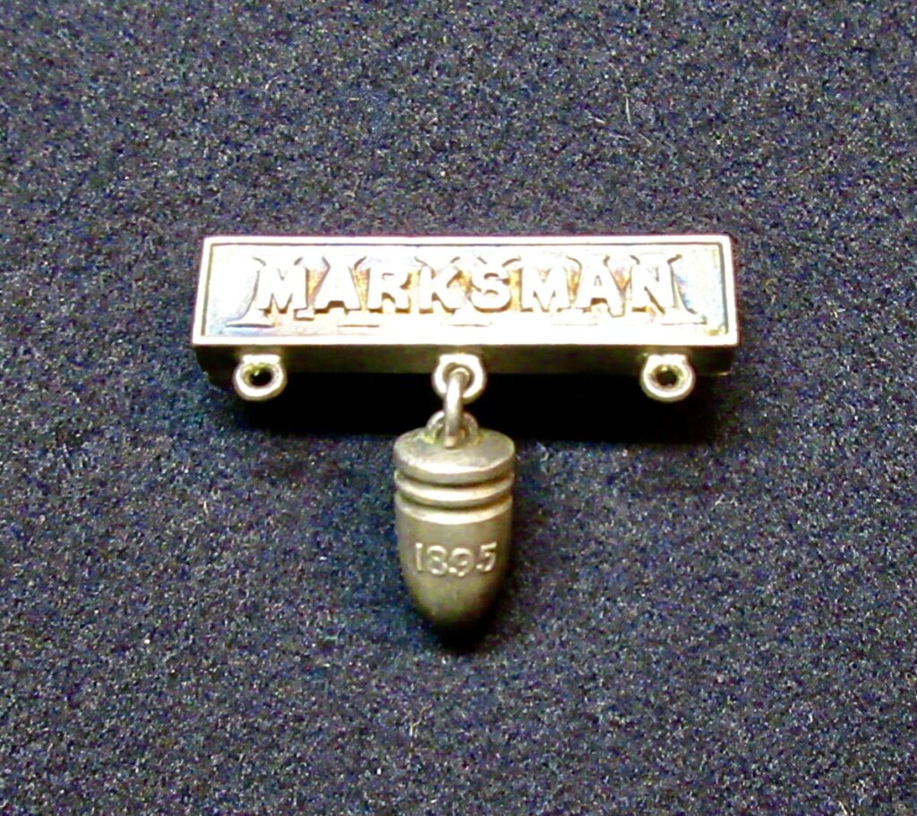 MVM New Pattern 1st Class Marksman Badge. | J. Mountain Antiques