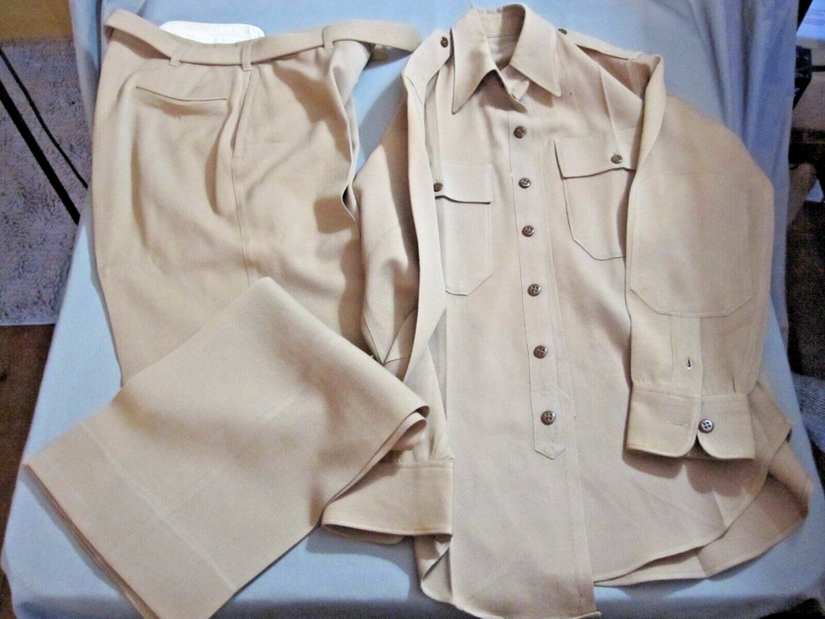 WWII Shirt, Trousers and Belt belonging to a Decorated Officer – SCHAAD ...