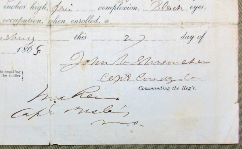 1863 Marcus A. Reno Signed Discharge, 1st U.S. Cavalry- Later 7th U.S ...