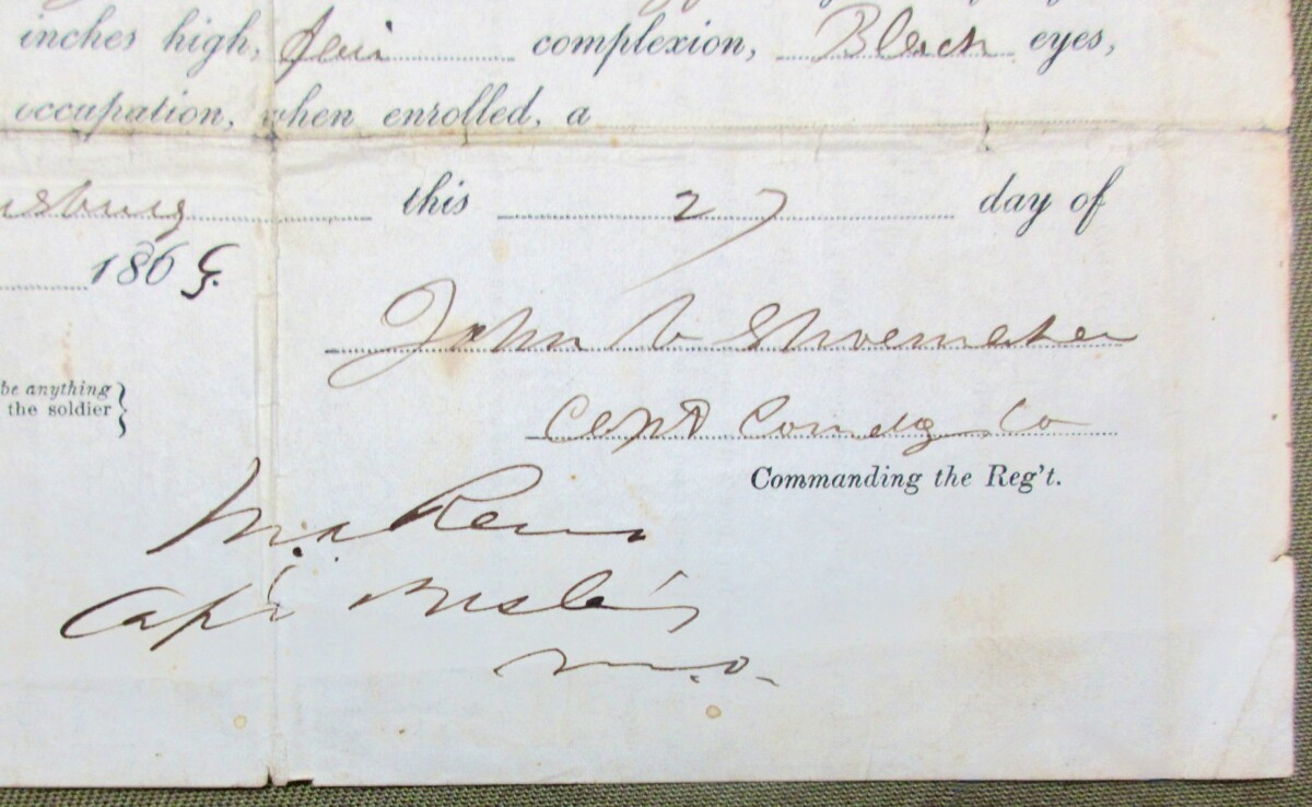 1863 Marcus A. Reno Signed Discharge, 1st U.S. Cavalry- Later 7th U.S ...