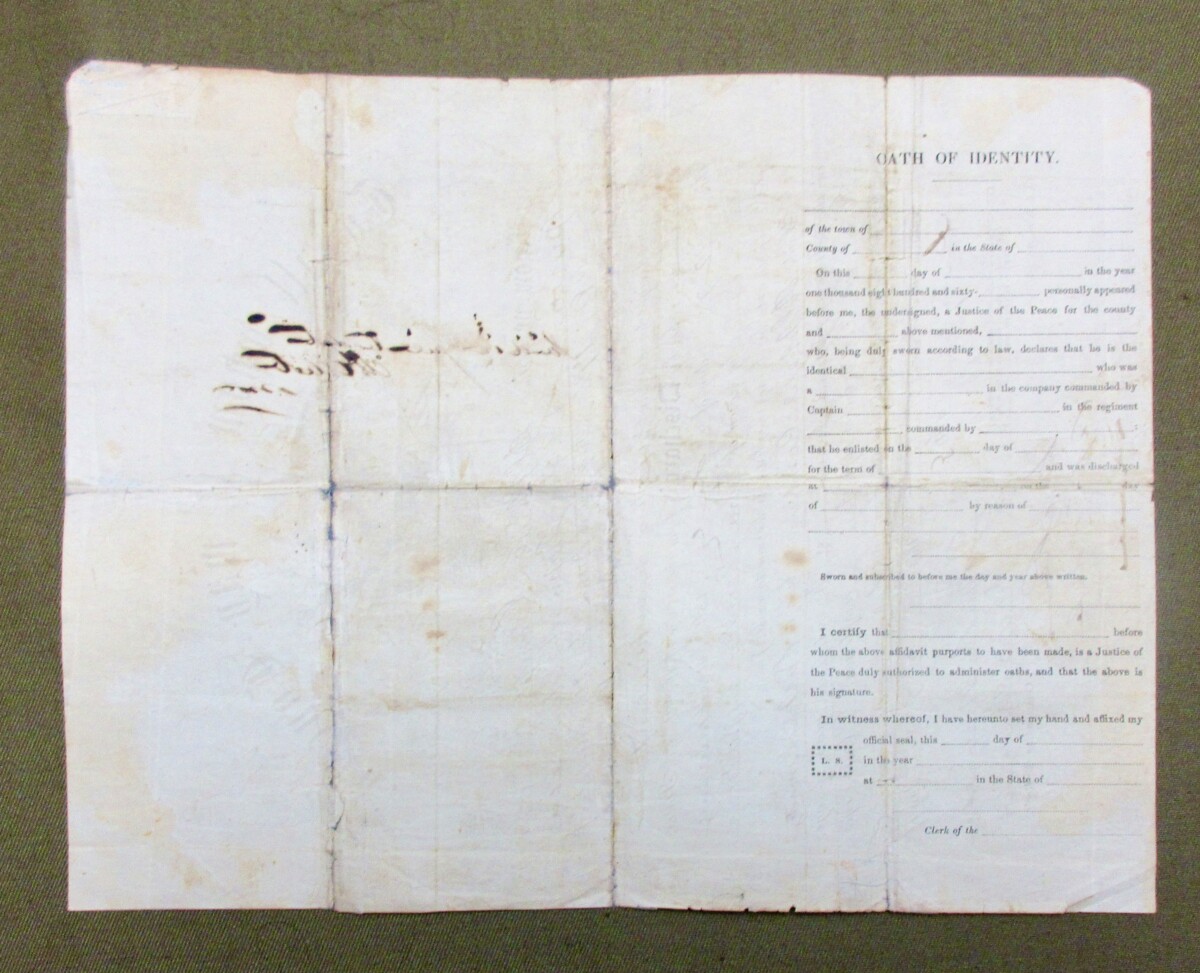 1863 Marcus A. Reno Signed Discharge, 1st U.S. Cavalry- Later 7th U.S ...